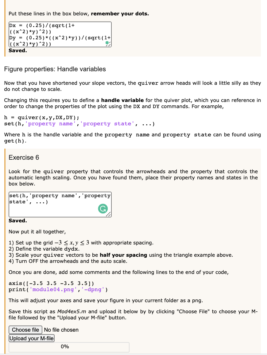 Solved Now put it all together, 1) Set up the grid −3≤x,y≤3 | Chegg.com