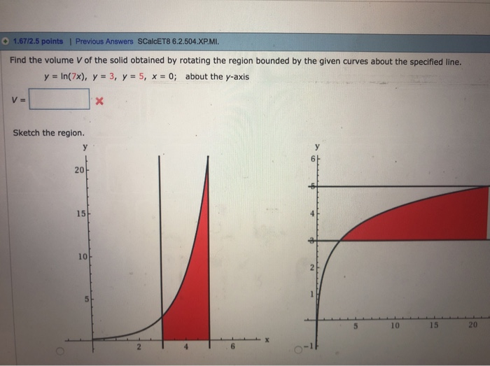 Solved 1.67/2.5 points | Previous Answers SCalcET8 | Chegg.com