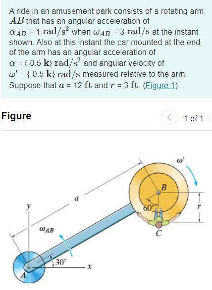 Solved A ride in an amusement park consists of a rotating | Chegg.com