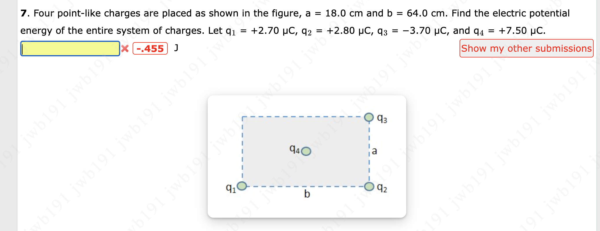 Solved Four point-like charges are placed as shown in the | Chegg.com
