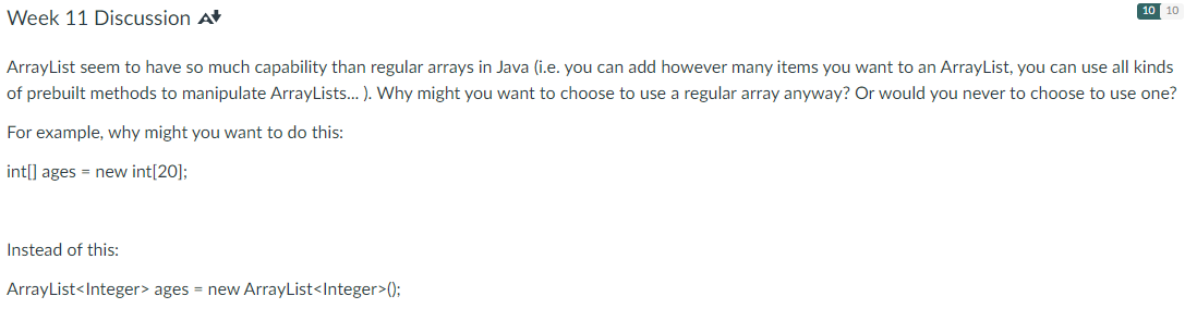 Solved Arraylist Seem To Have So Much Capability Than