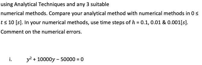 Solved using Analytical Techniques and any 3 suitable | Chegg.com
