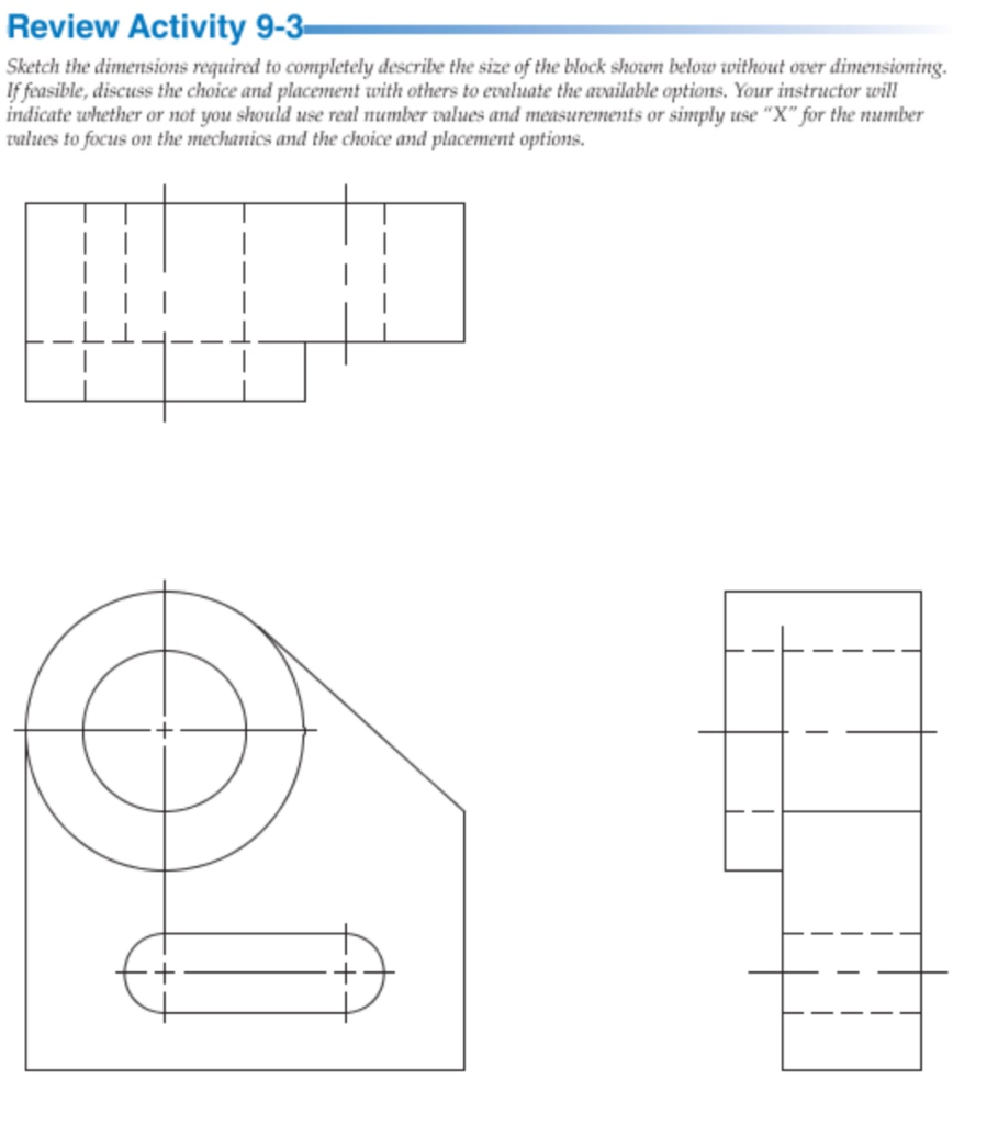 Solved Review Activity 9-3__ Sketch the dimensions required | Chegg.com