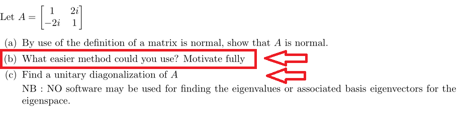 Solved 1 2i Let A [ -2i 1 (a) By use of the definition of a | Chegg.com