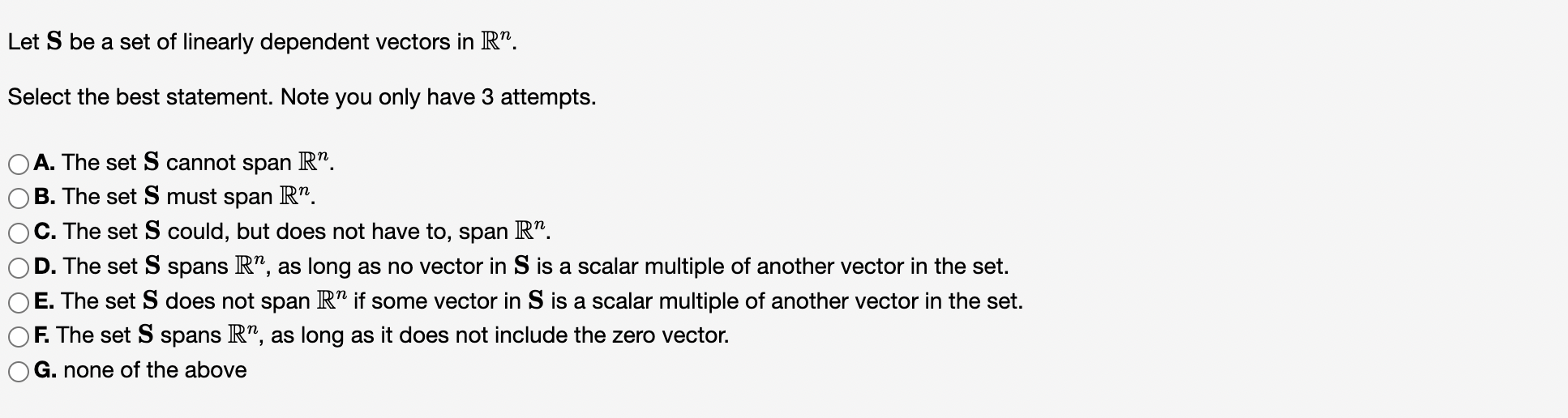 Solved Let A be a matrix with more rows than columns. Select | Chegg.com