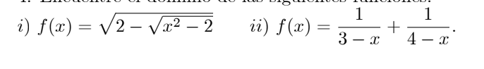 Solved find the domain of these functionsplease step by | Chegg.com