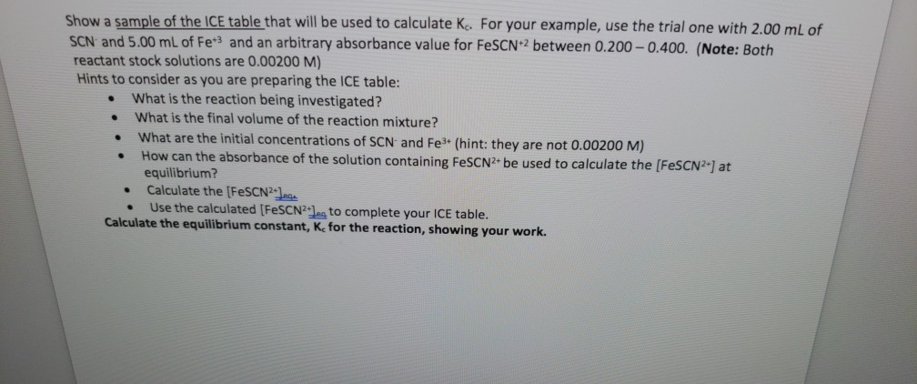 Solved Show a sample of the ICE table that will be used to | Chegg.com