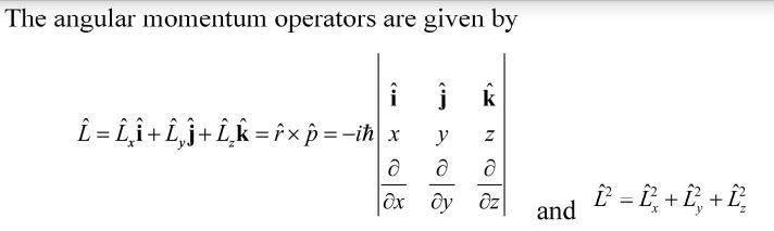 Solved The angular momentum operators are given by (o N ị ķ | Chegg.com
