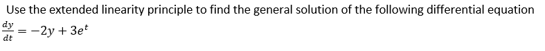 Solved Use the extended linearity principle to find the | Chegg.com