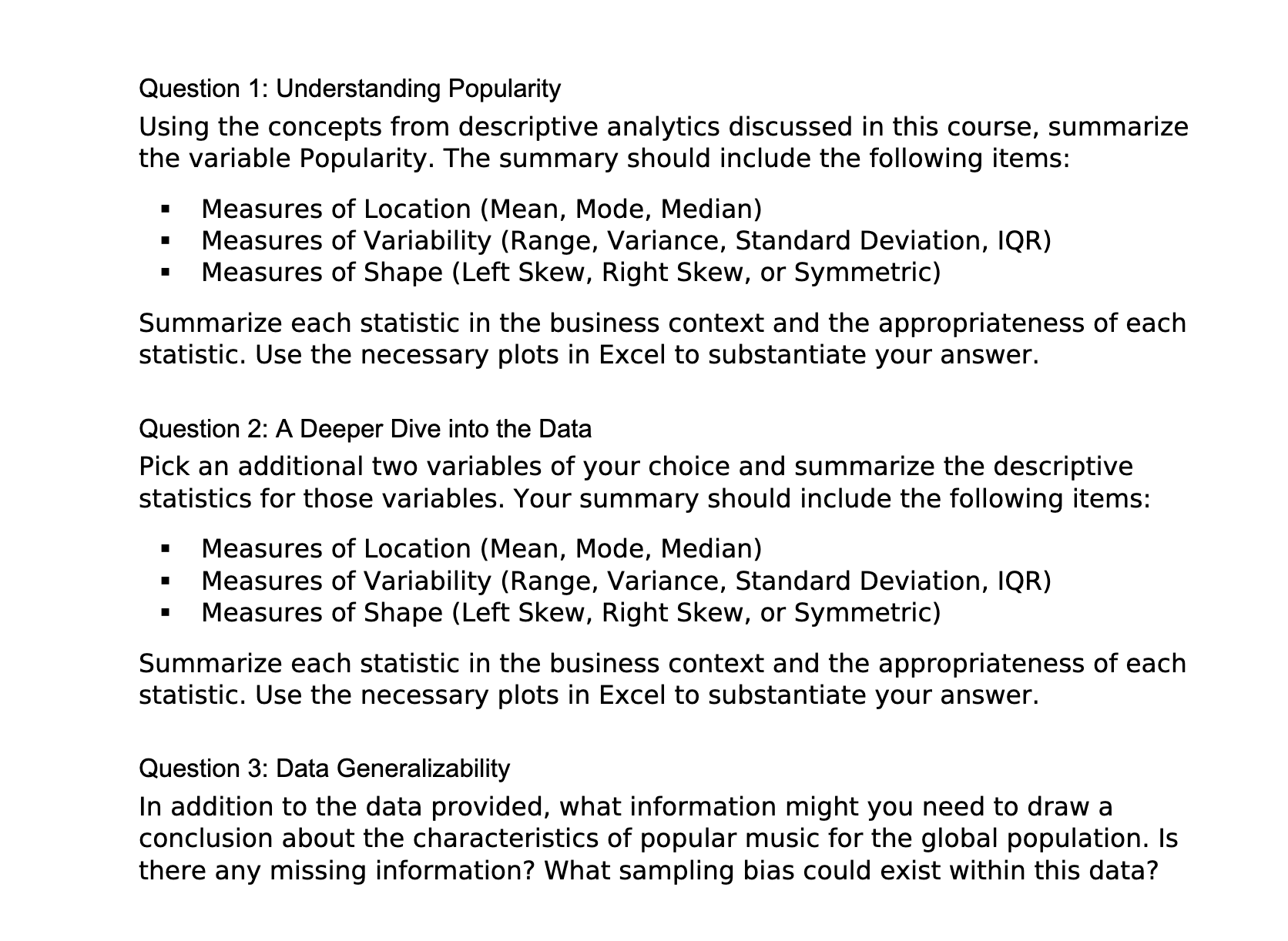 Problem Set 1: Descriptive StatisticsProblem | Chegg.com