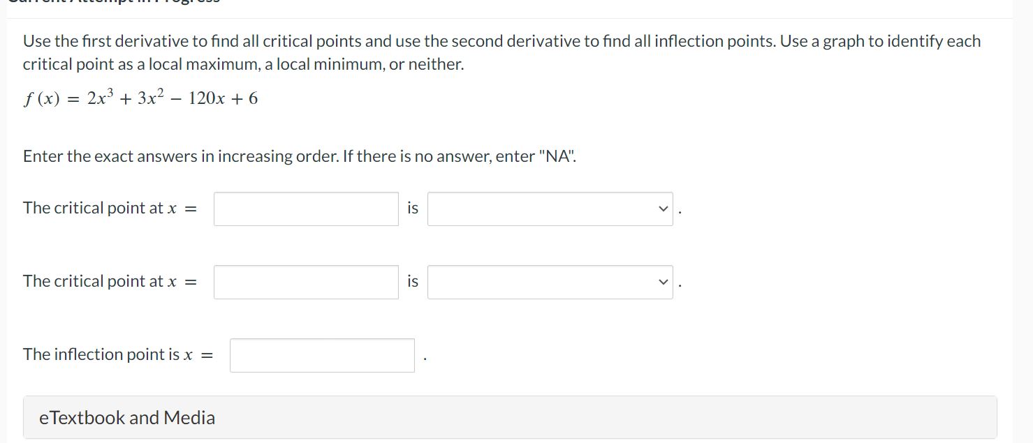 Solved Use the first derivative to find all critical points | Chegg.com