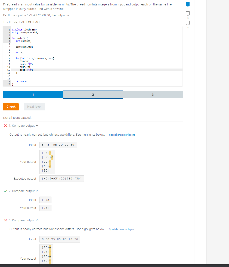 Solved First Read In An Input Value For Variable Numints Chegg