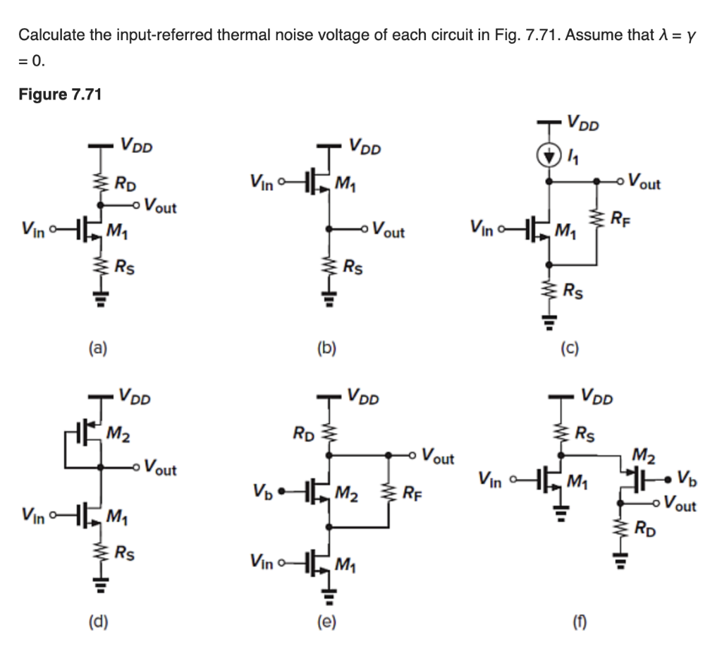 Solved Calculate the input-referred thermal noise voltage of | Chegg.com