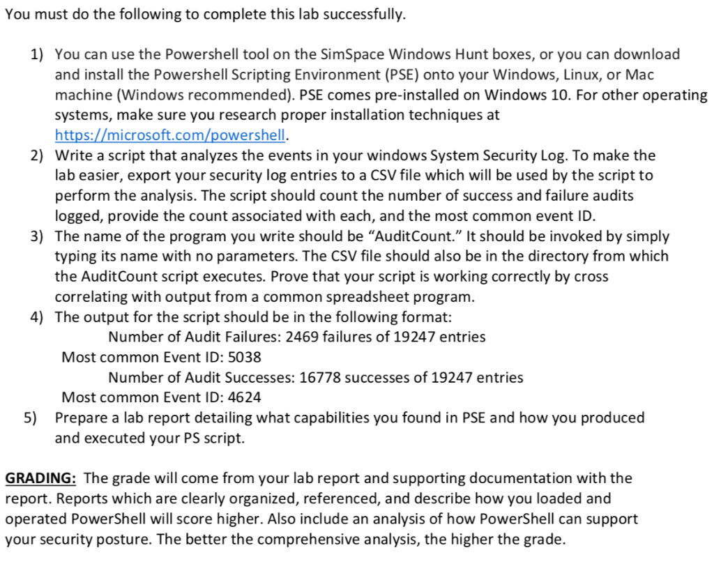 (Solved) : Must Following Complete Lab Successfully 1 Use Powershell ... (Solved) : Must Following Complete Lab Successfully 1 Use Powershell ...