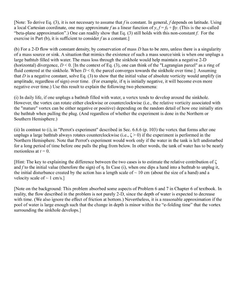 Solved Problem 5 (4 points) Ignoring viscosity, consider a | Chegg.com