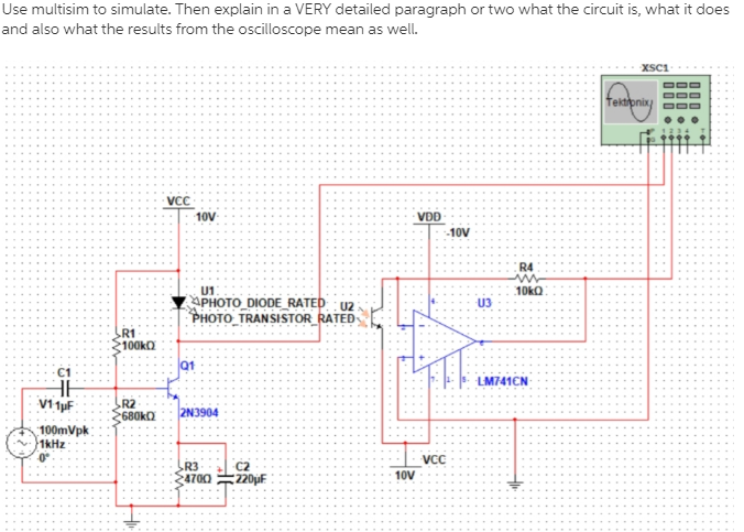 Use multisim to simulate. Then explain in a VERY | Chegg.com