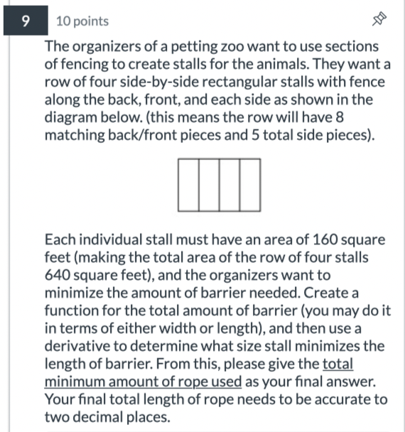 Solved The organizers of a petting zoo want to use | Chegg.com