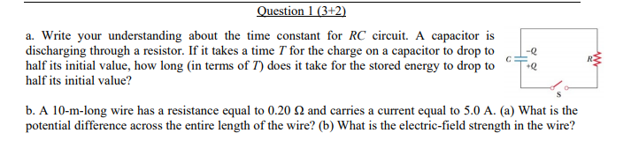 Solved - W Question 1 (3+2) a. Write your understanding | Chegg.com
