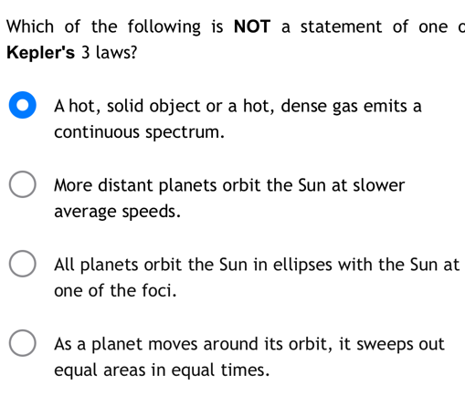 Solved Which of the following is NOT a statement of one o | Chegg.com