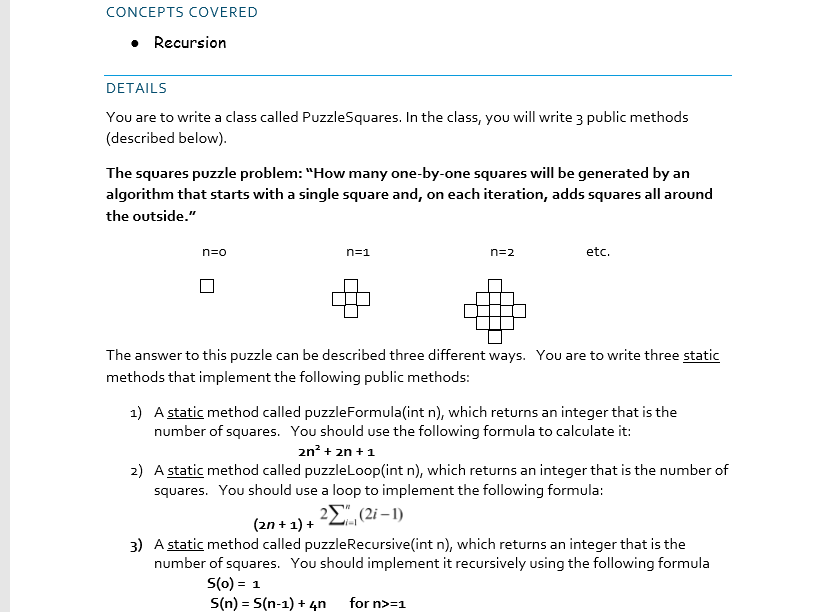 CONCEPTS COVERED • Recursion DETAILS You are to write | Chegg.com