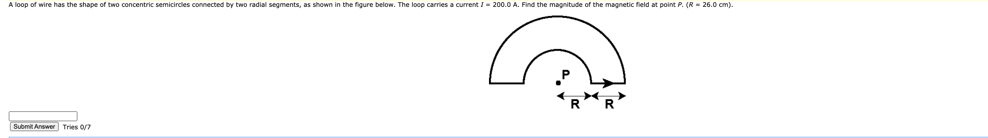 Solved A loop of wire has the shape of two concentric | Chegg.com