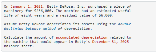 Solved On January 1, 2021, Betty DeRose, Inc, purchased a | Chegg.com