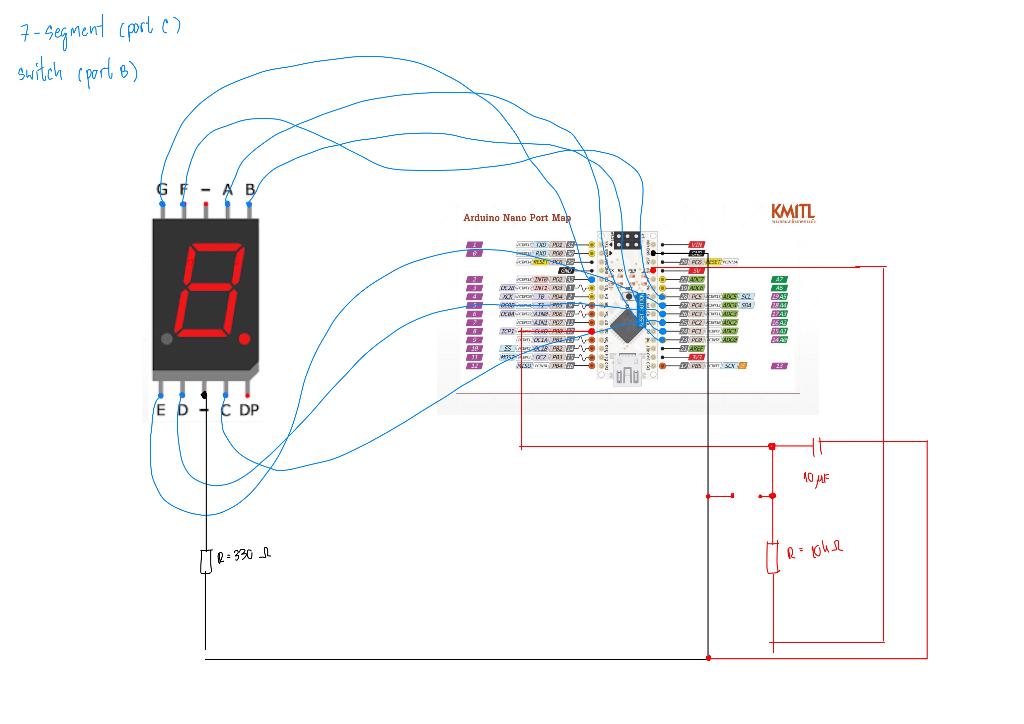 Solved Arduino 7 Segment Countdown 1 7 Segment Starts
