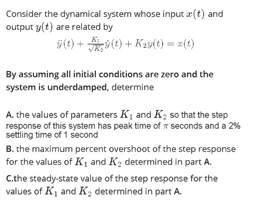 Solved Consider the dynamical system whose input x(t) and | Chegg.com