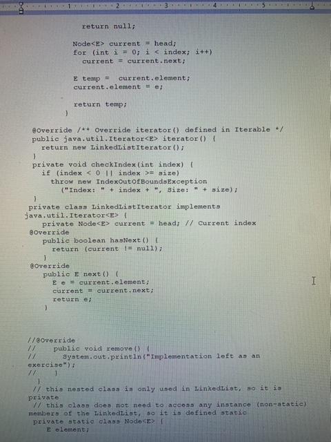 public class MyLinkedlist extends MyAbstractList | Chegg.com