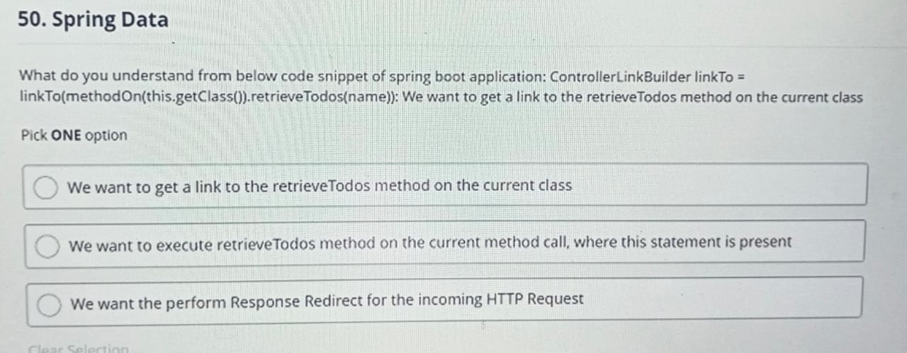 Solved Spring DataWhat do you understand from below code | Chegg.com