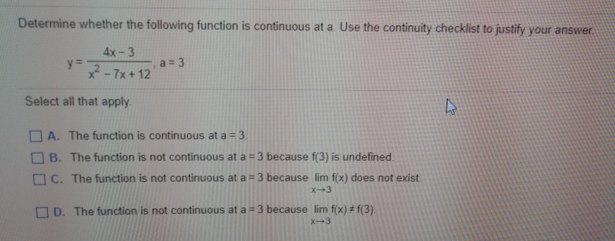 Solved Determine whether the following function is | Chegg.com