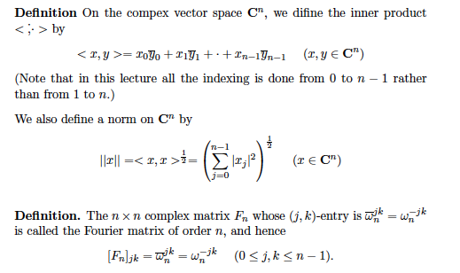 Solved The columns in the matrix Fn form an orthogonal set. | Chegg.com