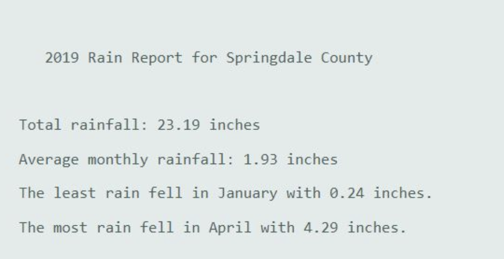 Solved Rainfall Statistics Write a Raptor flowchart program | Chegg.com