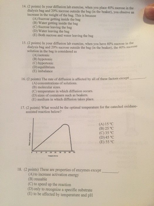 Solved In your diffusion lab exercise, when you place 40% | Chegg.com