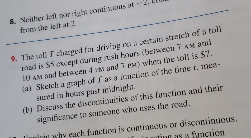 Solved 8. Neither left nor right continuous at from the left | Chegg.com