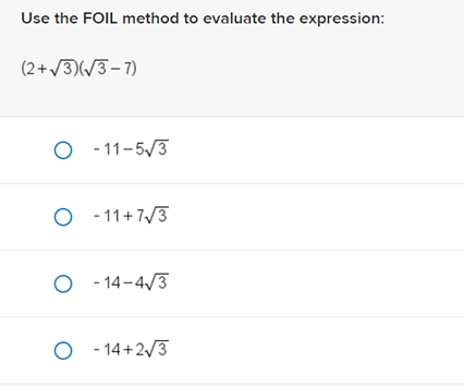 Solved Use the FOIL method to evaluate the | Chegg.com