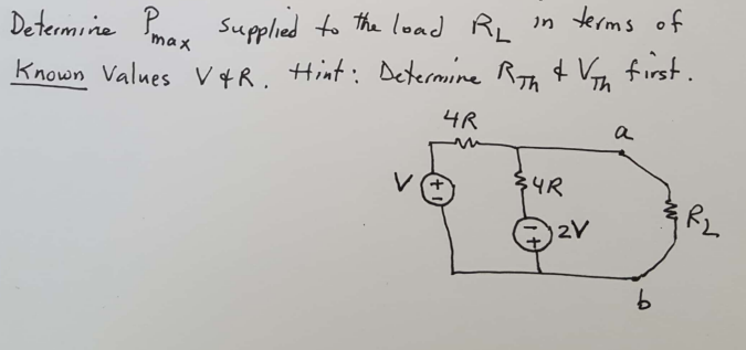 Solved Determine Pmax supplied to the load R in terms of | Chegg.com