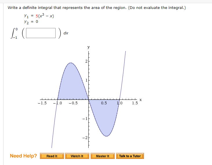 Solved Write a definite integral that represents the area of | Chegg.com