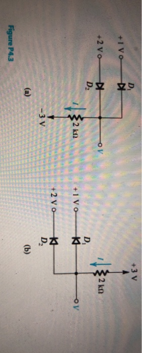 Solved 4.3 For the circuits shown in Fig. P4.3 using ideal | Chegg.com