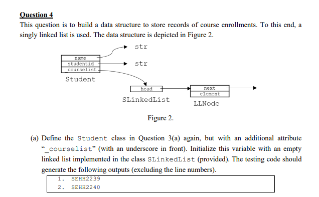 Solved Question 4 This question is to build a data structure | Chegg.com