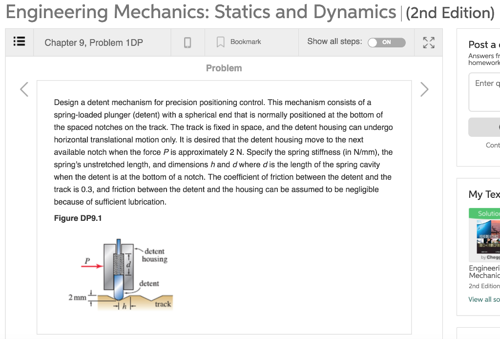 Solved Engineering Mechanics: Statics and Dynamics |(2nd | Chegg.com