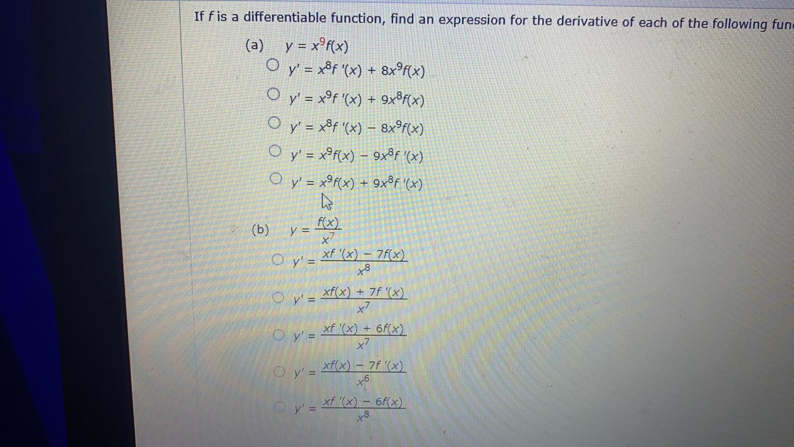 Solved If f is a differentiable function, find an expression | Chegg.com