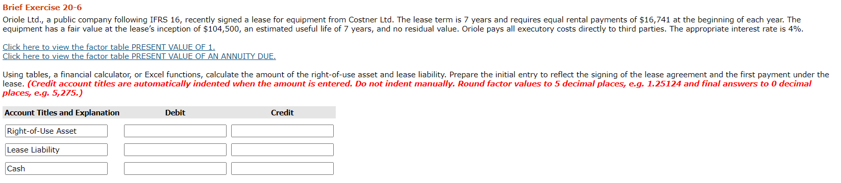 Solved Brief Exercise 20-6 Oriole Ltd., a public company | Chegg.com