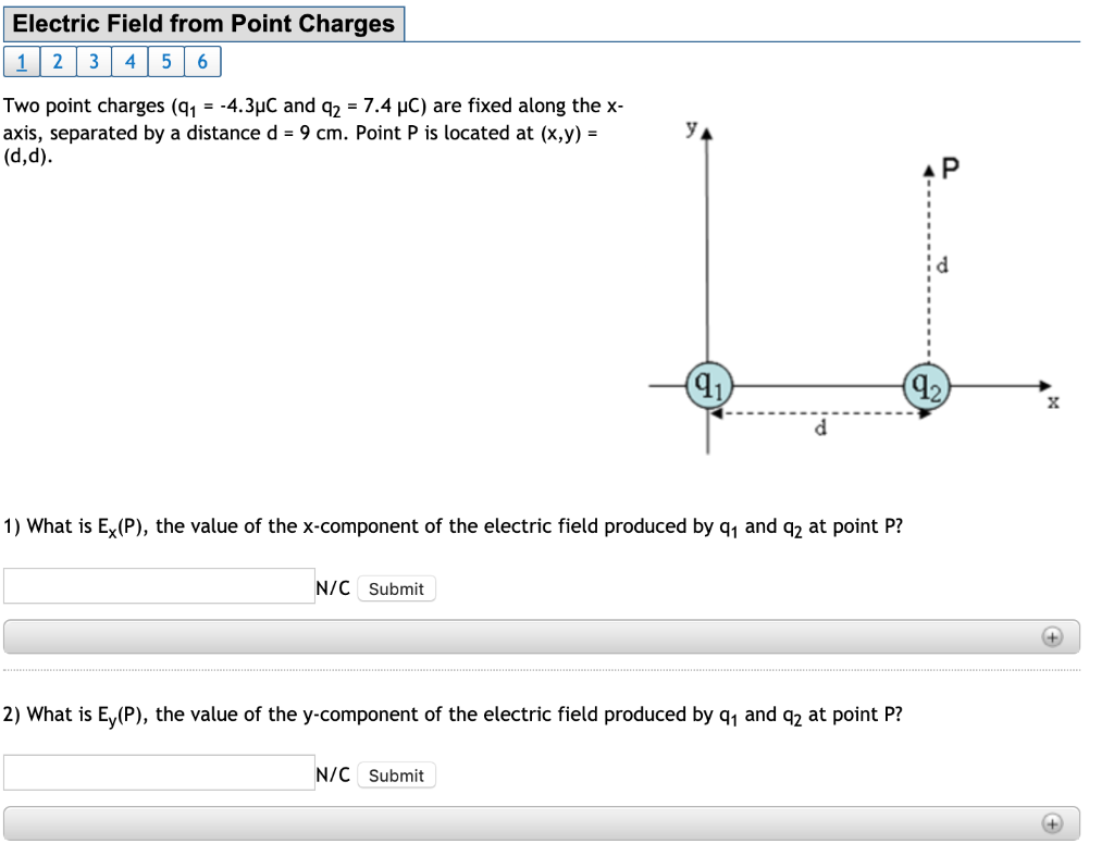 Solved Electric Field from Point Charges 4 | 5 Two point | Chegg.com