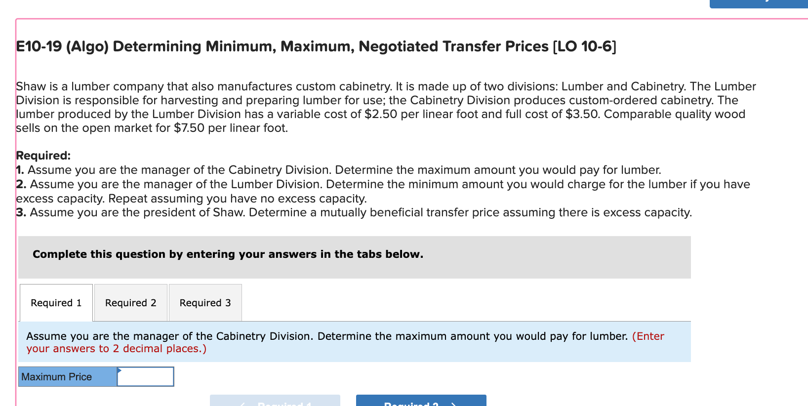 Solved E10-19 (Algo) Determining Minimum, Maximum, | Chegg.com