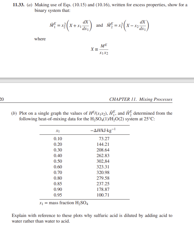 Solved 11.33. (a) Making use of Eqs. (10.15) and (10.16), | Chegg.com