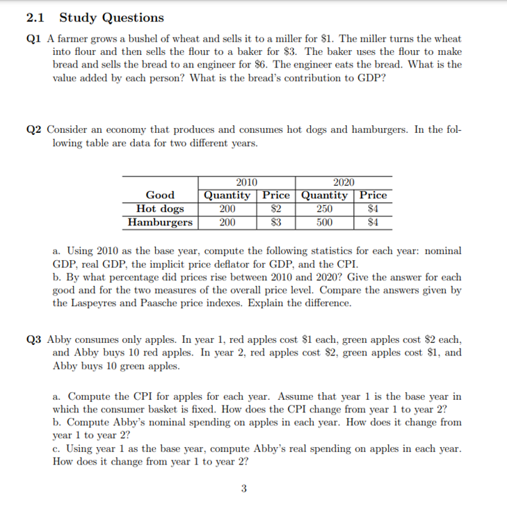 Solved d. Defining the implicit price deflator as nominal | Chegg.com
