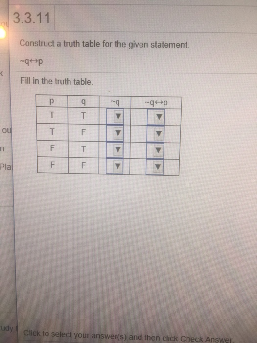 Solved Construct a truth table for the given statement tilde | Chegg.com