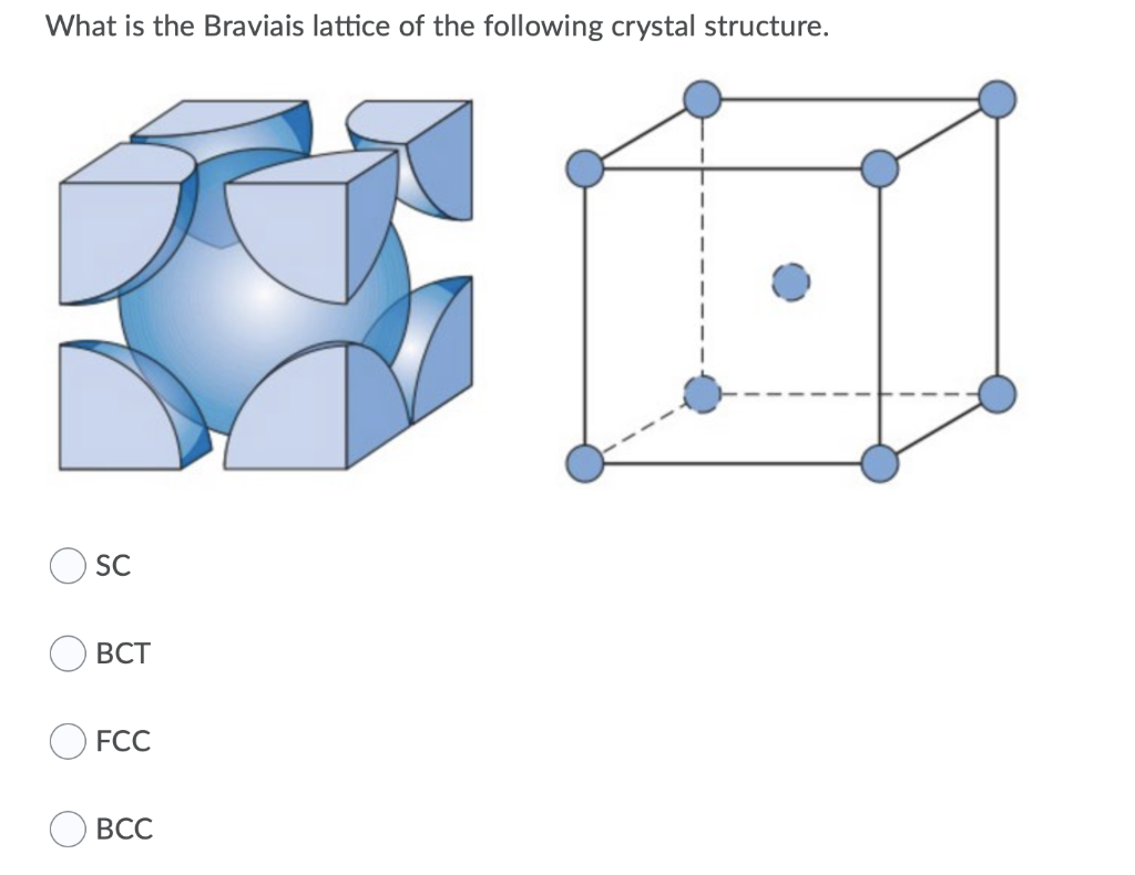 Solved What is the Braviais lattice of the following crystal | Chegg.com