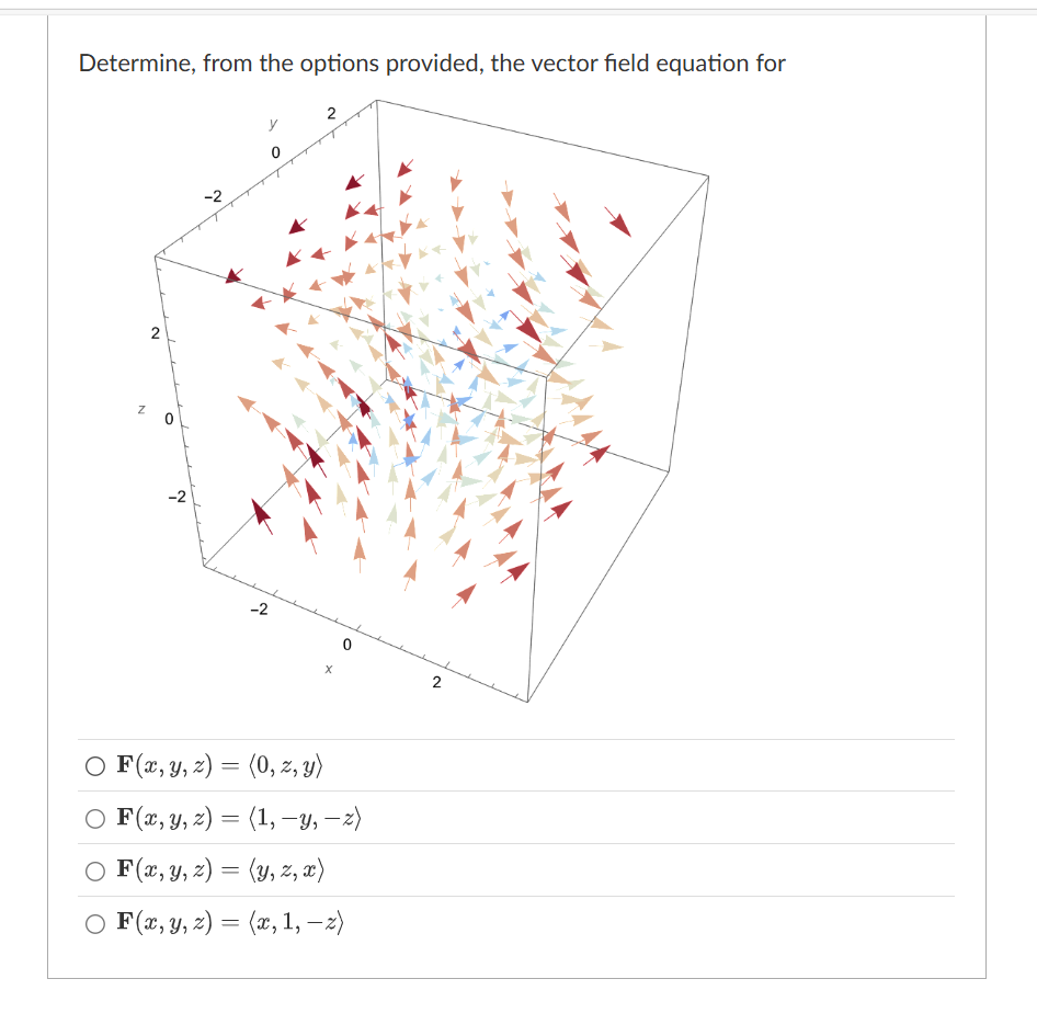 Solved by an EXPERT Determine, from the options provided, the vector ...
